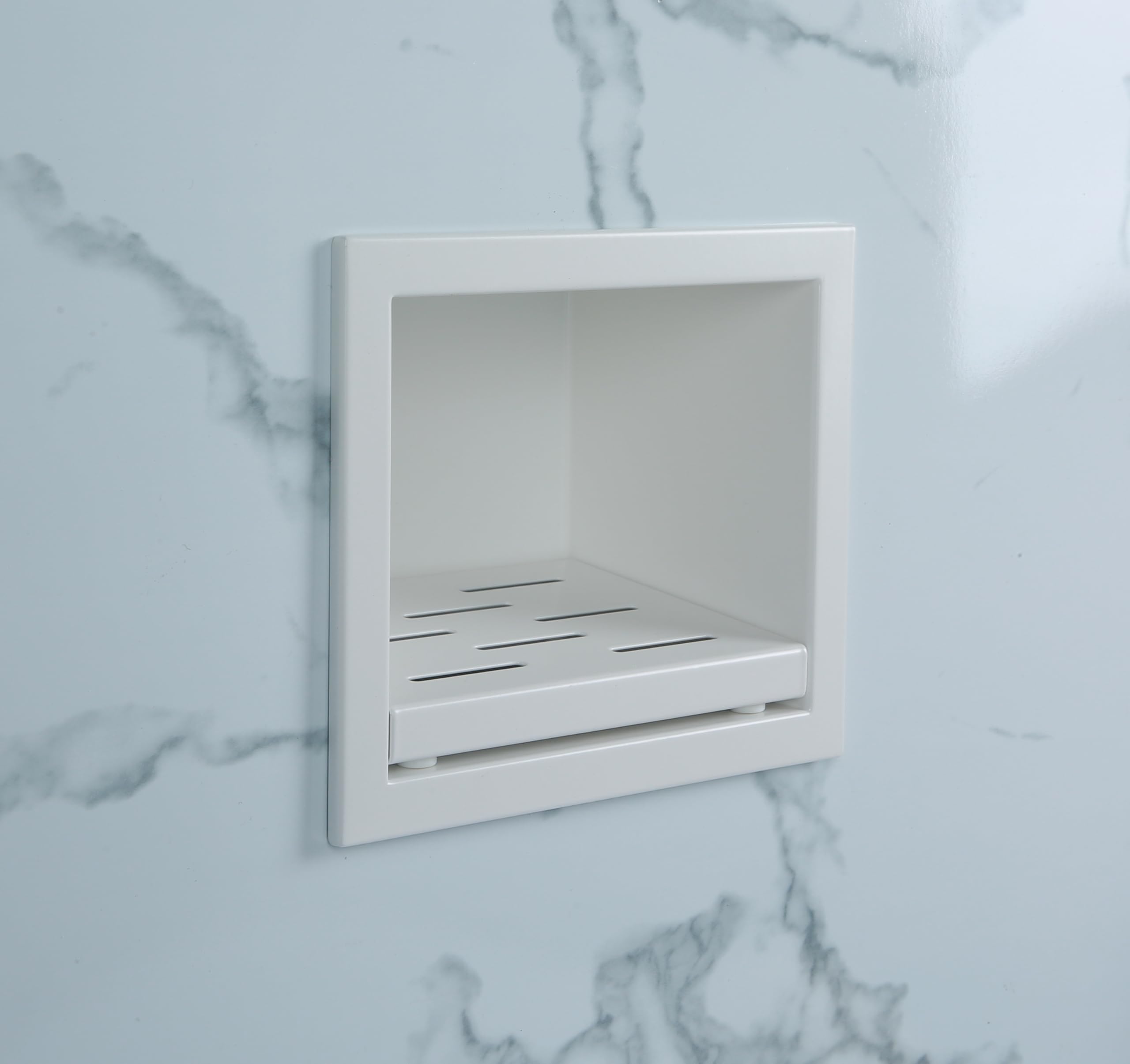 Amazon.com: IKITRAEE Recessed Wall Soap Holder，Foot Rest for Shower ...