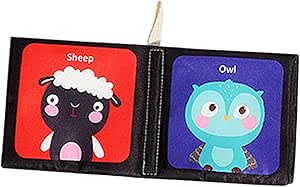 Amazon.co.jp: PEWETE Soft Baby Book Crinkle Book High Contrast Sensory ...