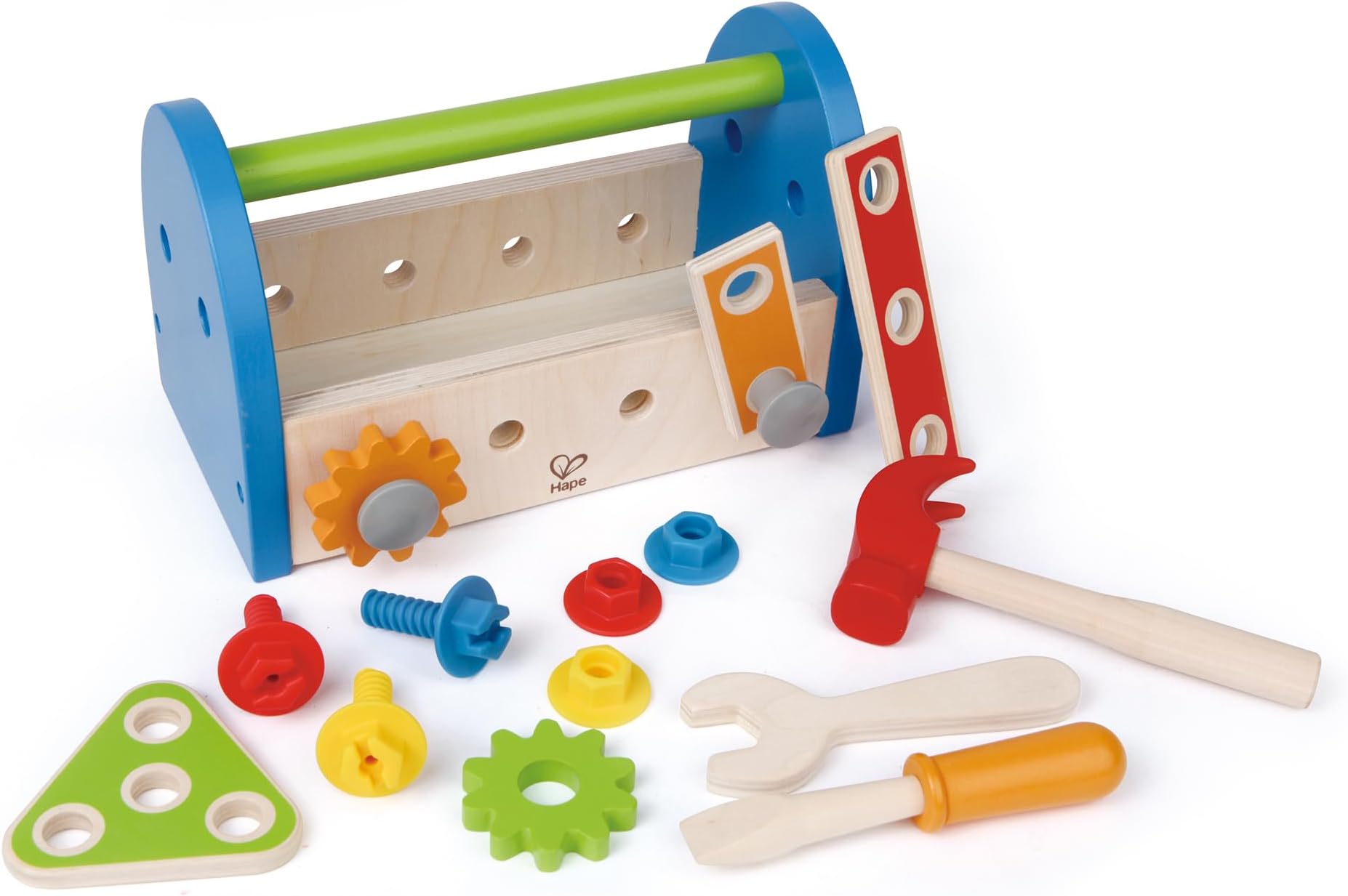 KIDWILL Tool Kit for Kids, Wooden Tool Box with 34pcs Wooden Tools ...