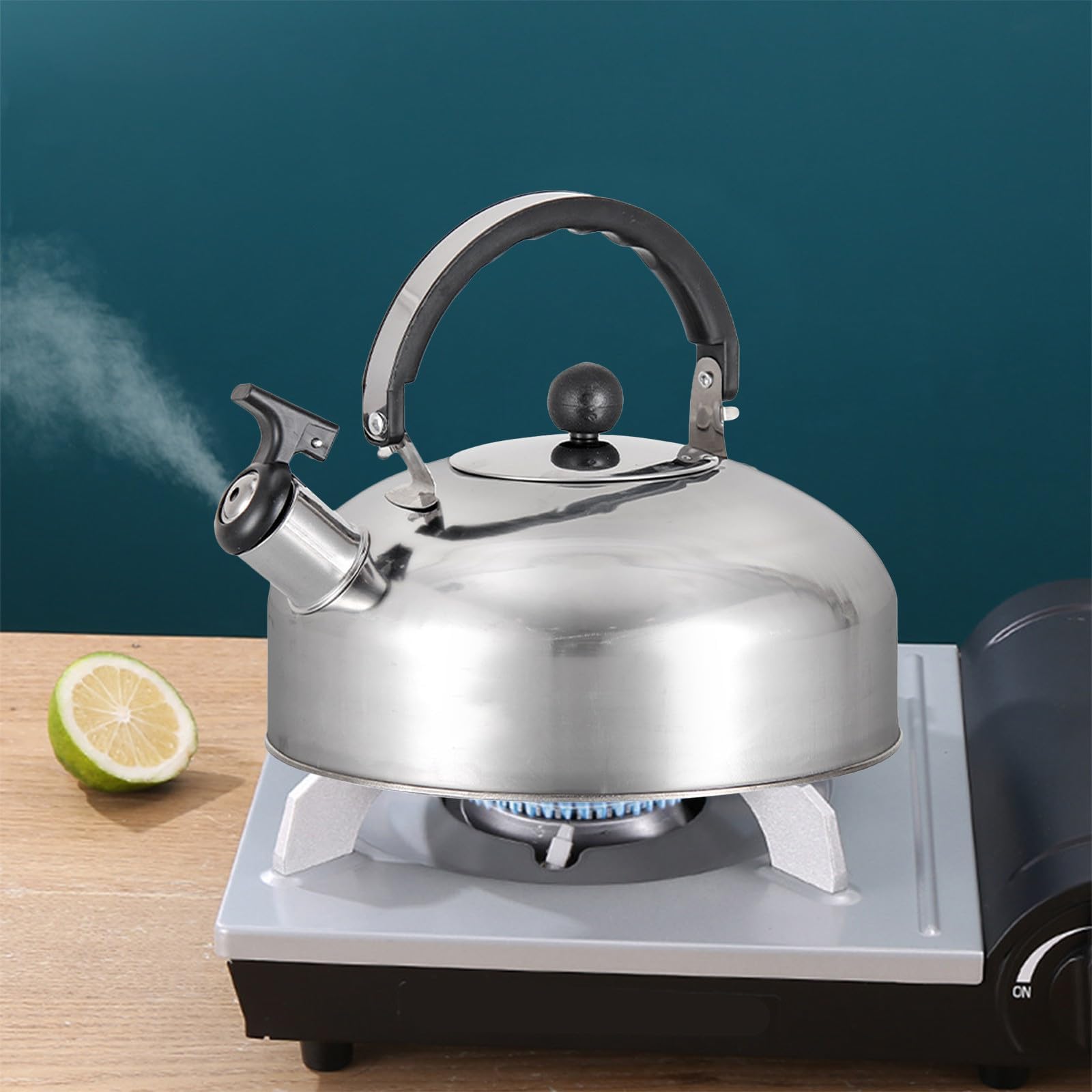 Amazon.com: Whistling Stovetop Tea Kettle Food Grade Stainless Steel ...