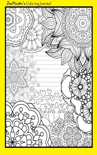 Coloring Journal (yellow): Therapeutic journal for writing, journaling ...
