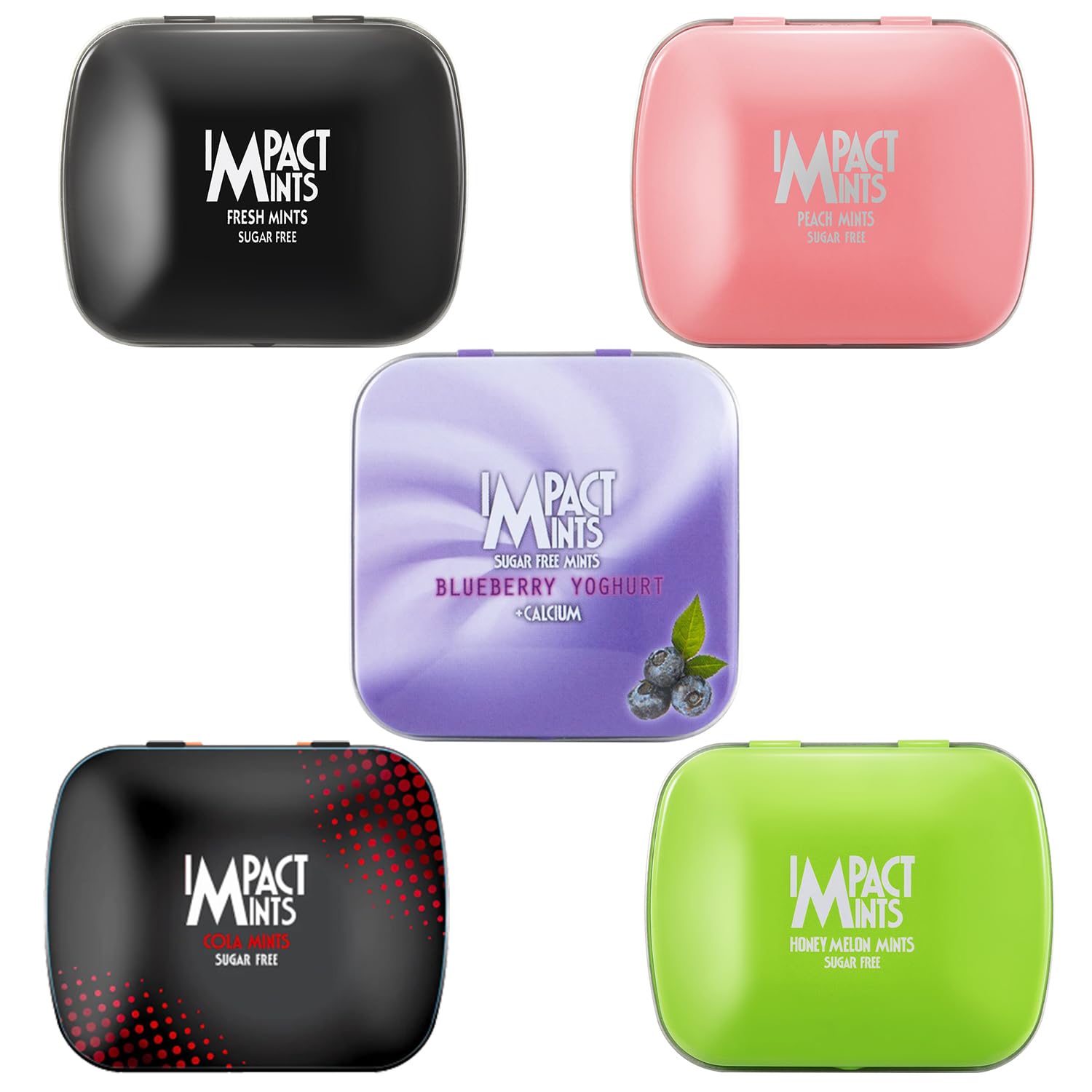 Impactmints Impact Mint Sugar Free Mint Candy Combo With Five ...