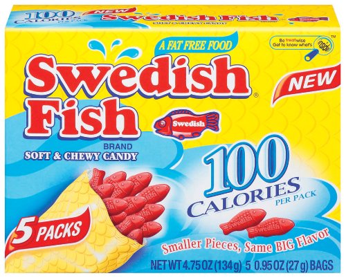 Amazon.com : Swedish Fish Red 100 Calorie, 4.75-Ounce Packages (Pack of ...