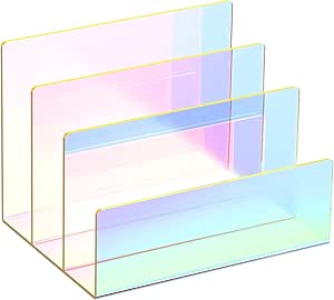 Amazon.com: 3 Sections File Holder for Desk, Acrylic File Sorter File ...