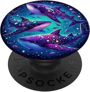 Amazon.com: Aesthetic Cosmic Whale Shark Art PopSockets Standard ...