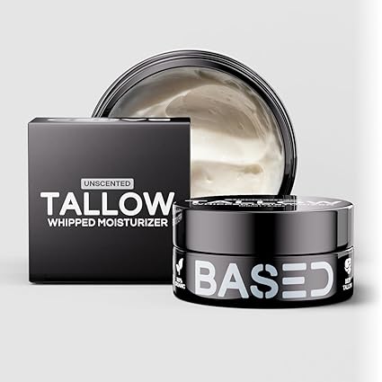 Amazon.com: BASED Beef Tallow Moisturizer - Grass Fed Tallow with Raw ...