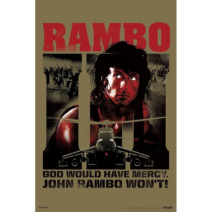 Buy Rambo III 3 God Would Have Mercy John Rambo Wont Retro Vintage 80s ...