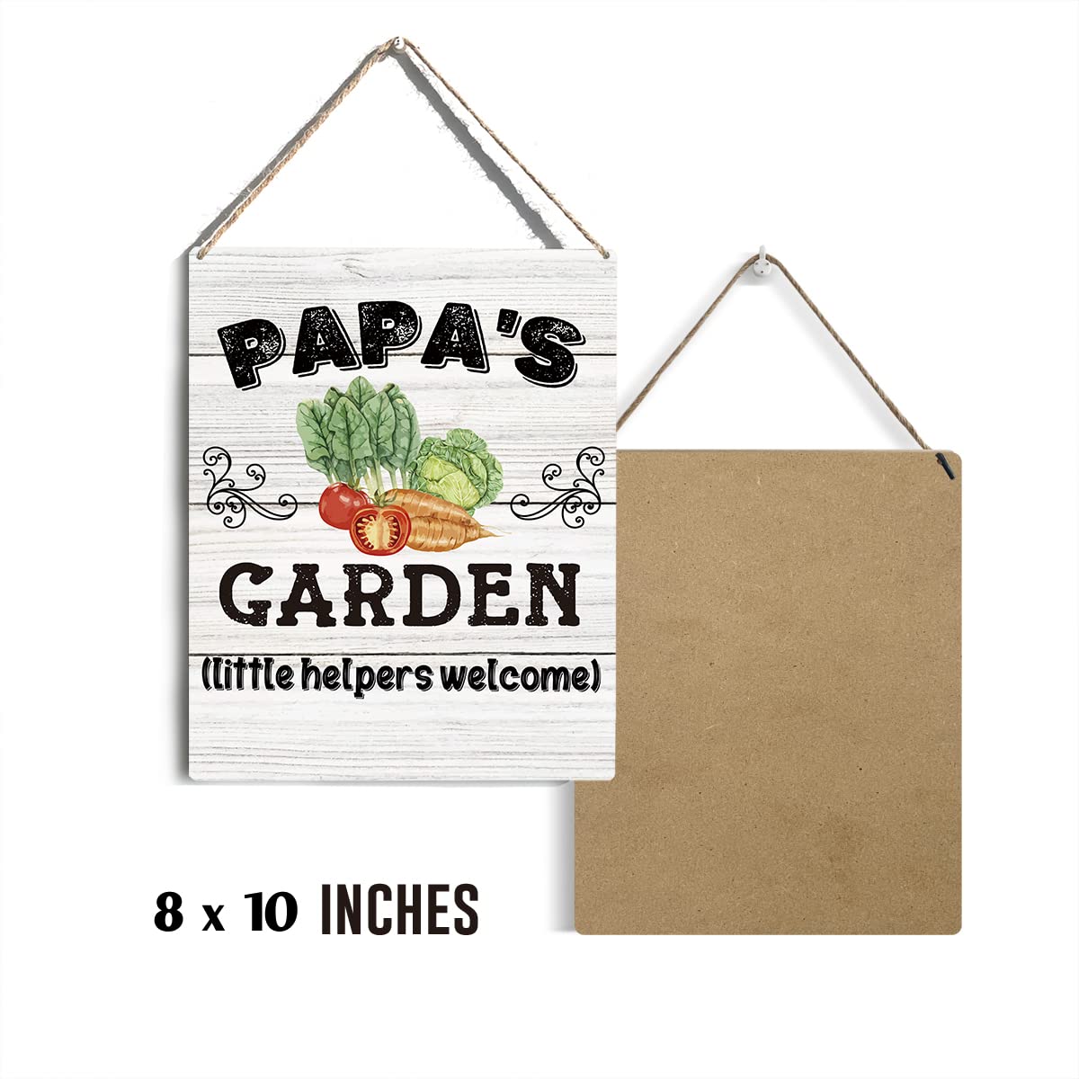 Snapklik.com : GUDIAO Farmhouse Papas Garden Wooden Sign Wall Decor ...
