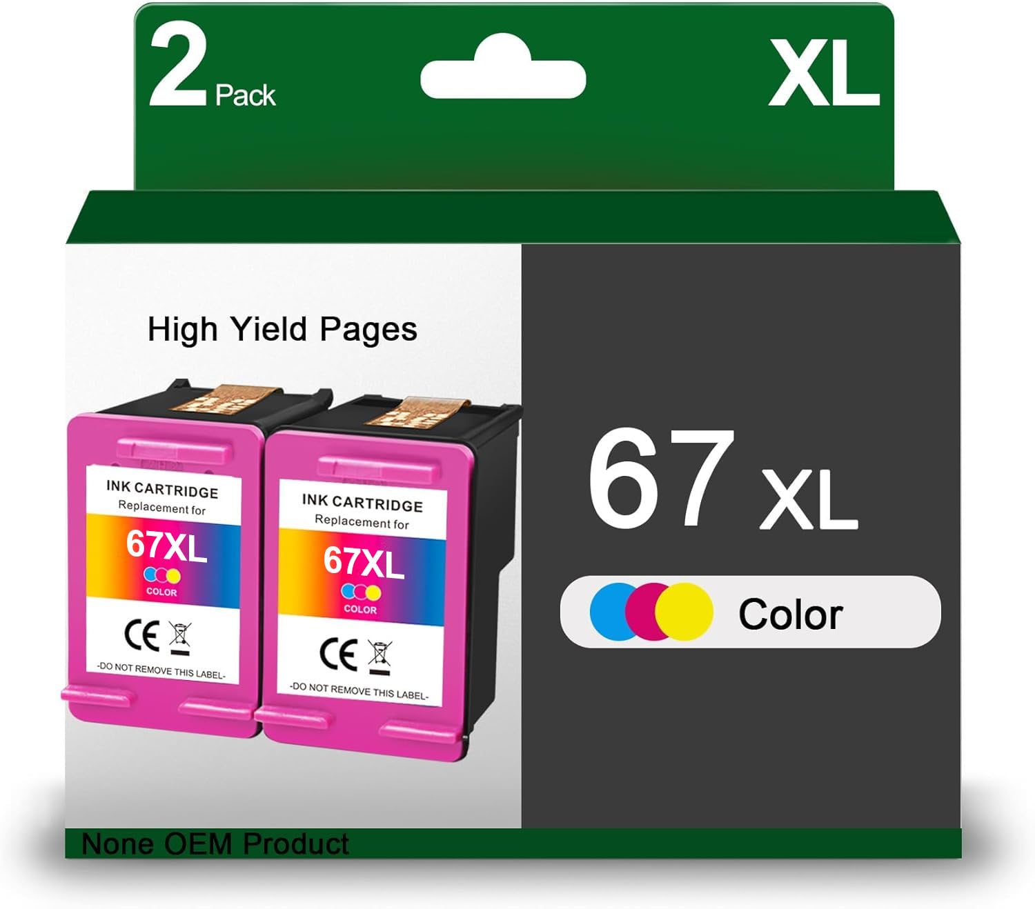Amazon.com: 67XL Color Ink Cartridge Remanufactured for HP 67XL 67 Ink ...