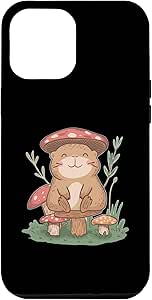 Amazon.com: iPhone 13 Pro Max Capybara Capibara Cute Kawaii Cottagecore Aesthetic Mushroom Case ...