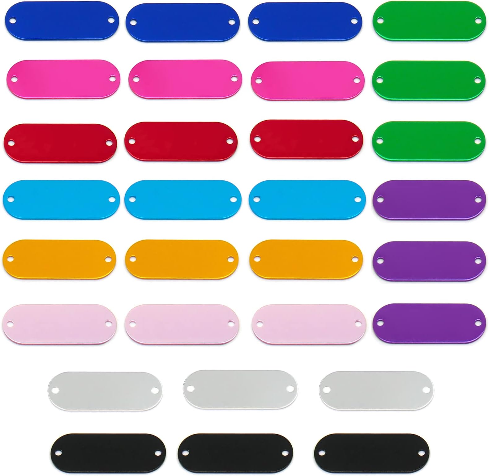 Amazon.com : Rectangle Aluminum Tags - 1 x 2 inch - Pk/25 : Yard Signs ...