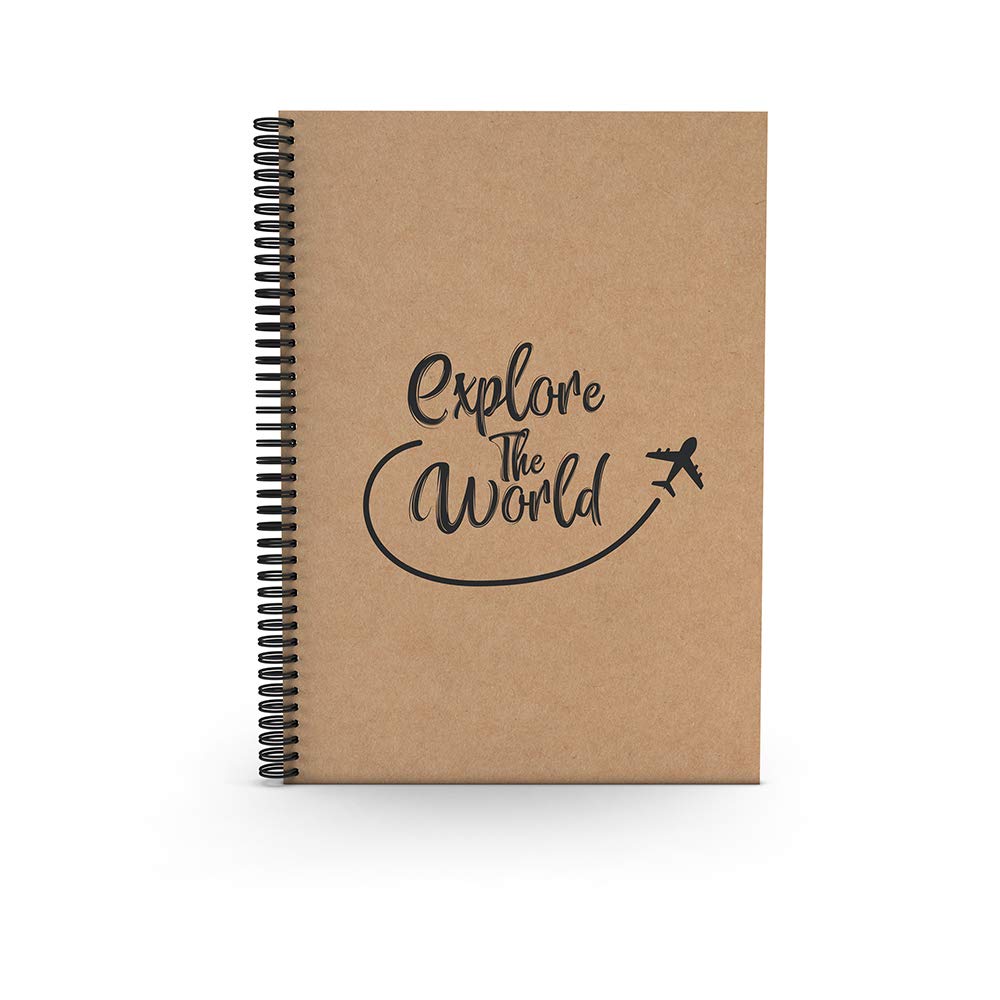 Explore The World Journal - Kraft Cover, Wirebound Notebook : Amazon.in ...