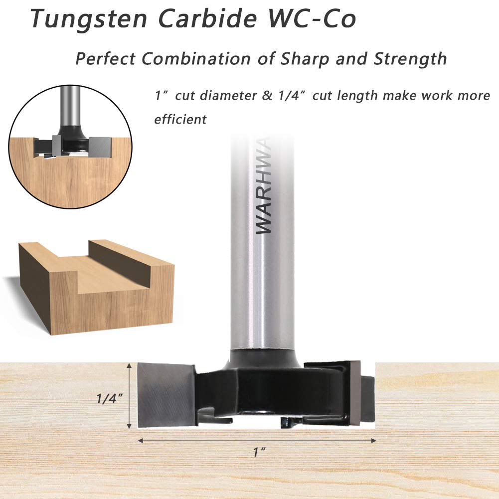 Snapklik.com : CNC Spoilboard Surfacing Router Bits, 1/4" Shank 1 ...