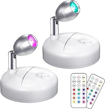 Klarlight RGB Battery Spotlight Indoor with Remote Control, LED ...