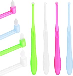 Sibba 4 Pack Tufted Brush Soft Single Tuft Brace Toothbrush Dental ...
