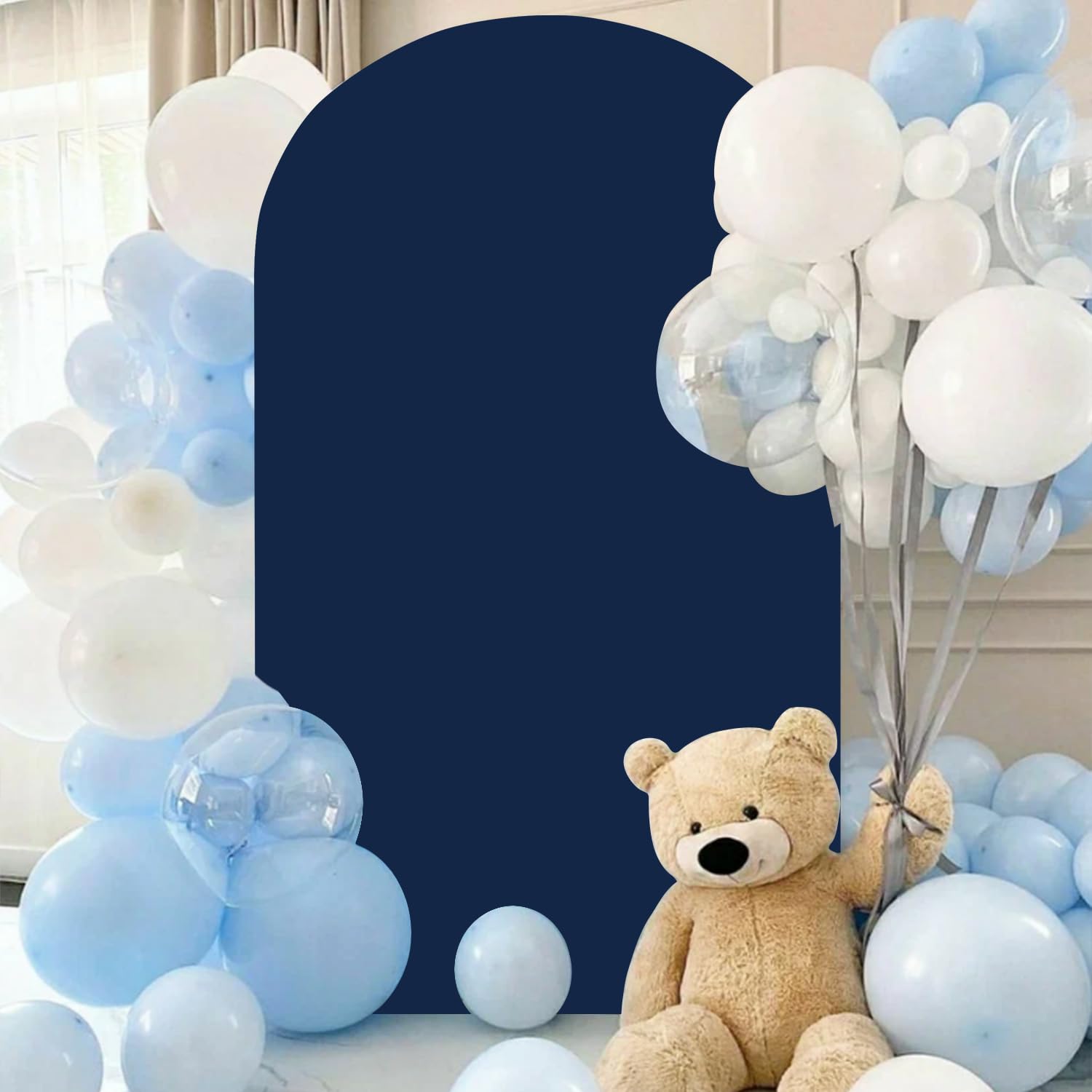 Snapklik.com : Wedding Arch Cover 7.2FT Navy Blue Arch Cover Backdrop ...