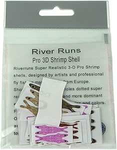 Amazon | Riverruns Pro 3D Shrimp Shell Super Realistic Fly Tying ...