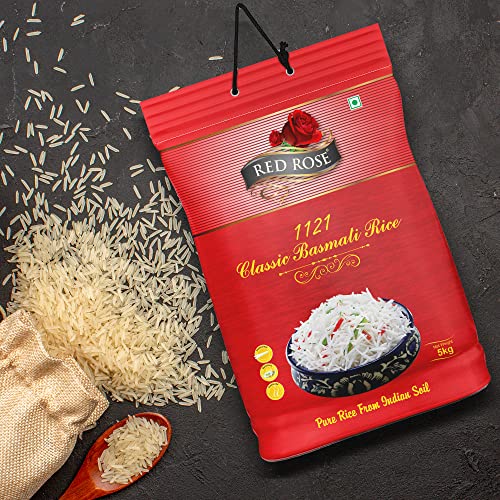 Red Rose Classic Basmati Rice, Perfectly Aged, Rich Aroma, Best Indian ...