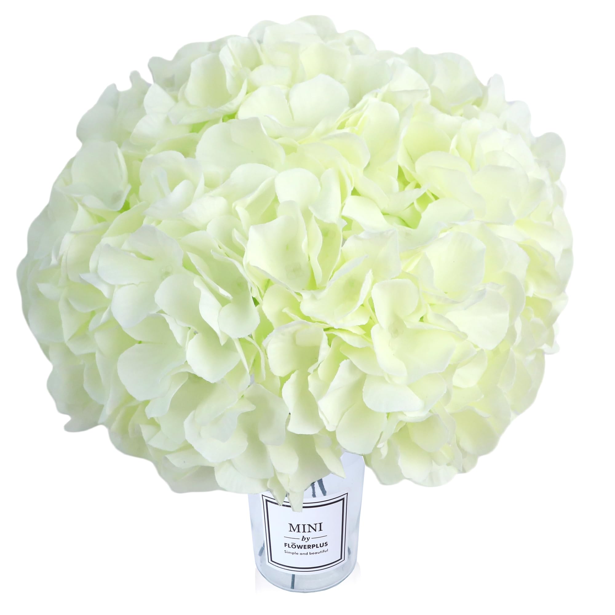 Amazon.com: AVIVIHO 60pcs Hydrangea Artificial Flowers Bulk Cream White ...