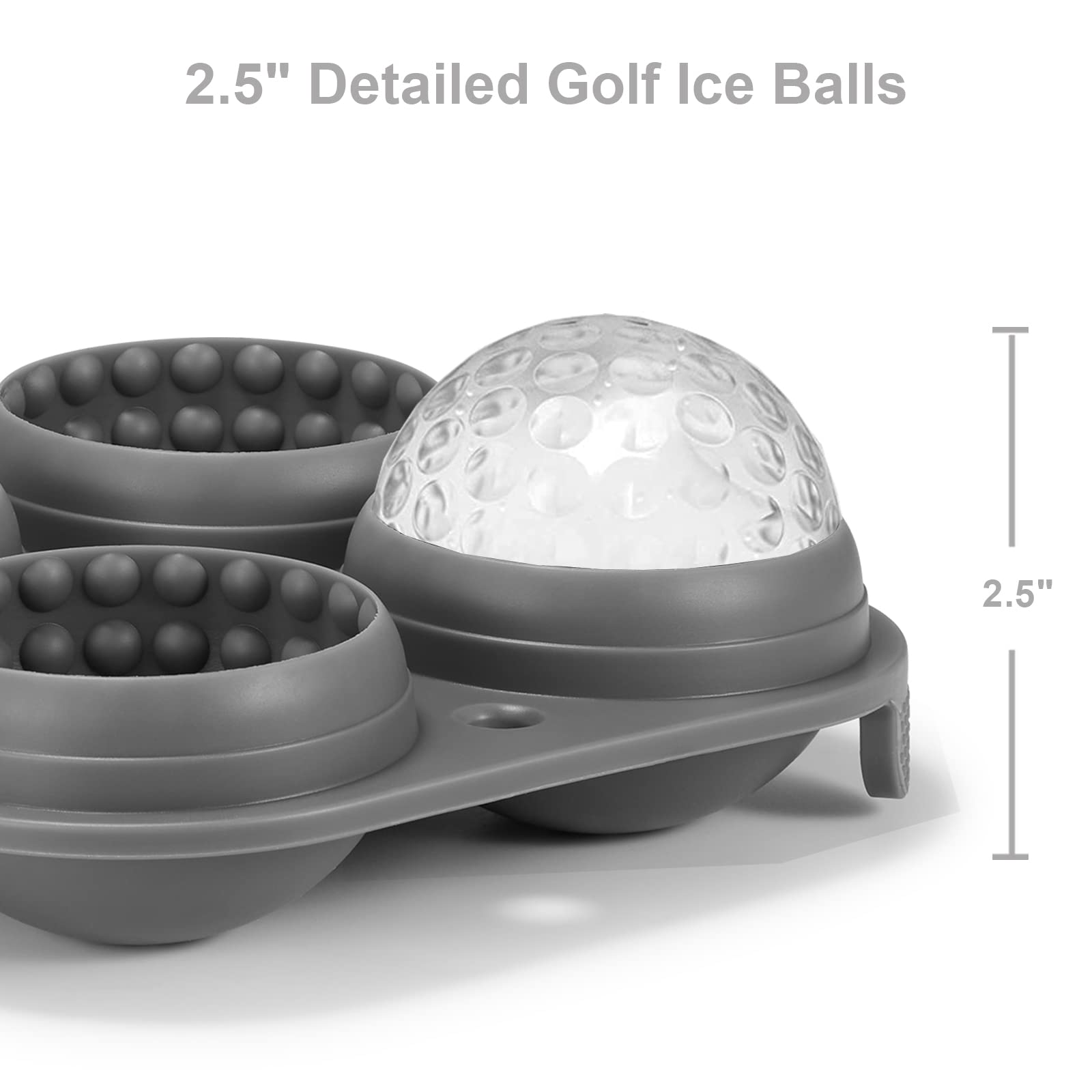 Snapklik.com : Golf Ice Cube Trays, 2.5" Large Sphere Round Golf Ice ...