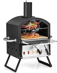 Amazon.com: COSTWAY 10814BK-CYNP, Cooking 2, Wood Fire Peel, Stone ...