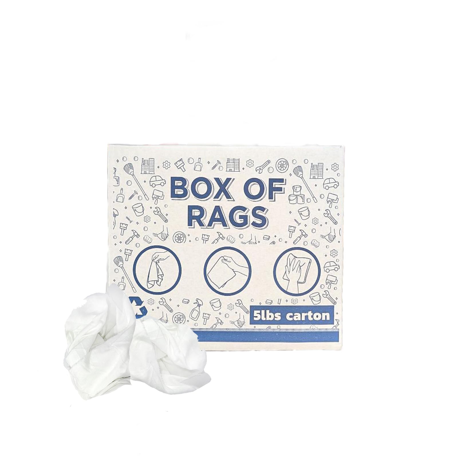 Amazon.com: SupremePlus Recycled White Sheeting Cleaning Rags – White ...