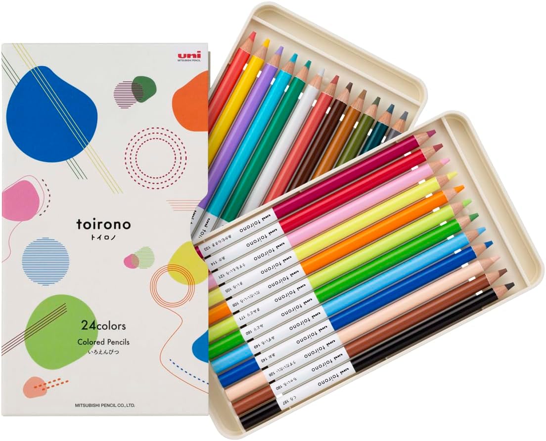 Amazon | 三菱鉛筆 色鉛筆 toirono トイロノ 24色 TR24C | 色鉛筆 | 文房具・オフィス用品