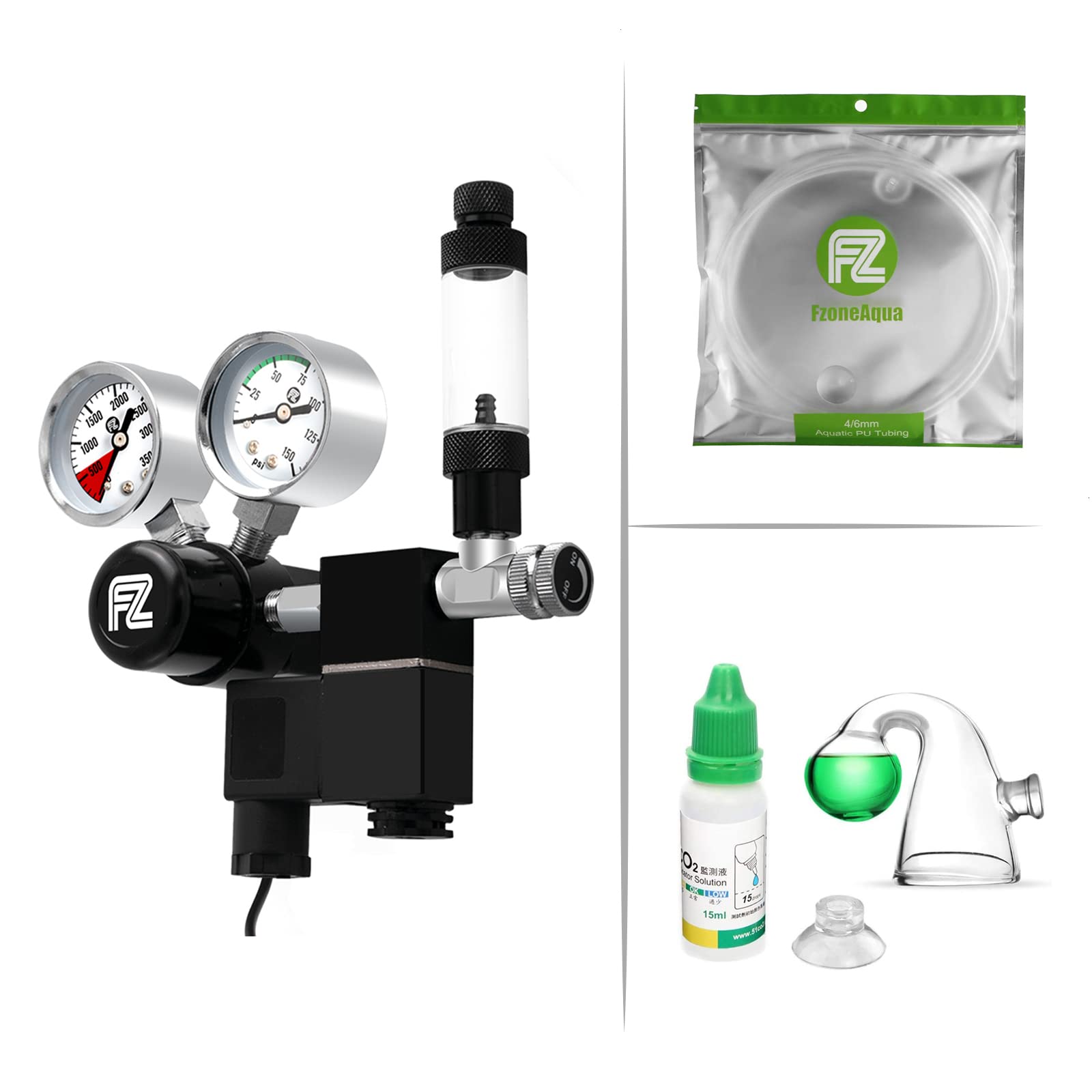Amazon.com: FZONE Aquarium Co2 Regulator DC Solenoid with with CO2 ...