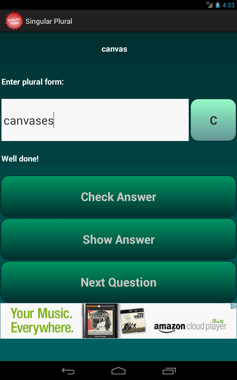 Singular Plural - App on Amazon Appstore