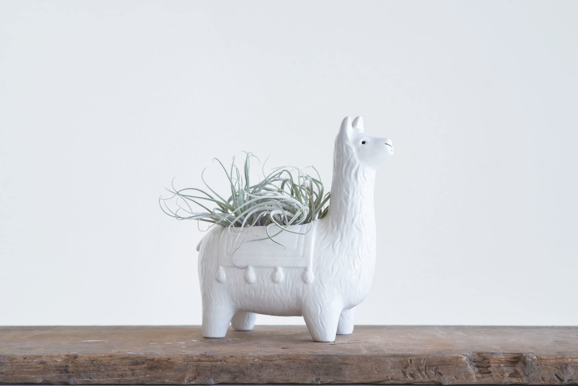 Snapklik.com : White Llama Shaped Ceramic Flower Pot
