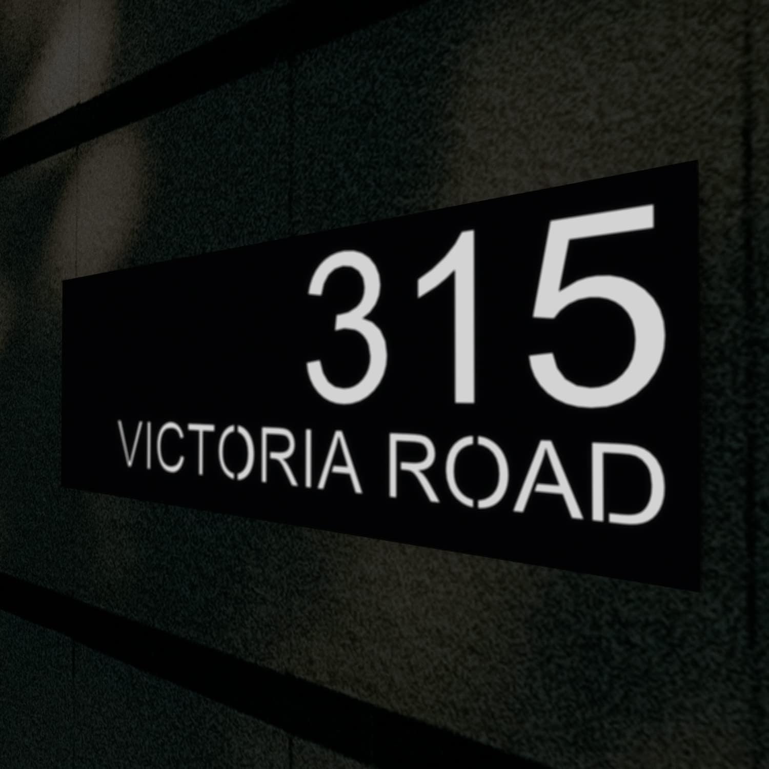 Amazon.com: Illuminated Metal House Number Plaque, Personalized Lighted ...