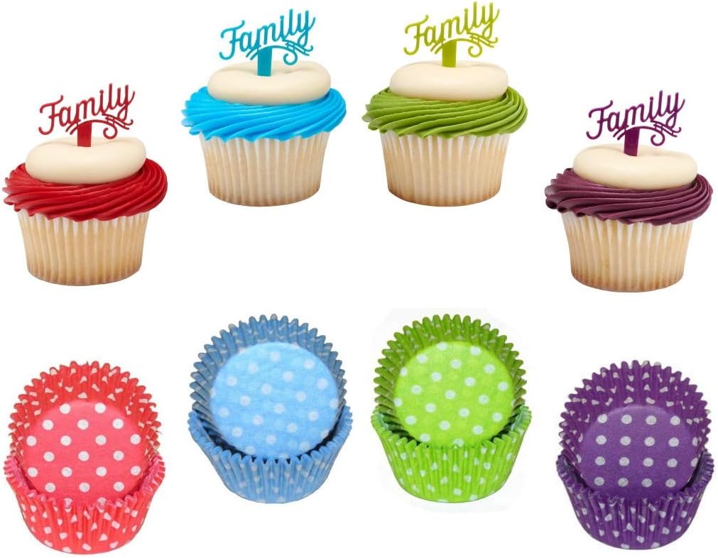 Amazon.com: Family Reunion Cupcake Liners and Toppers - "Family ...
