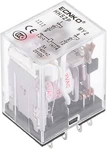 uxcell Electromagnetic Power Relay, HH52P AC 12V Coil DPDT 8 Pins Electromagnetic Power Relay ...