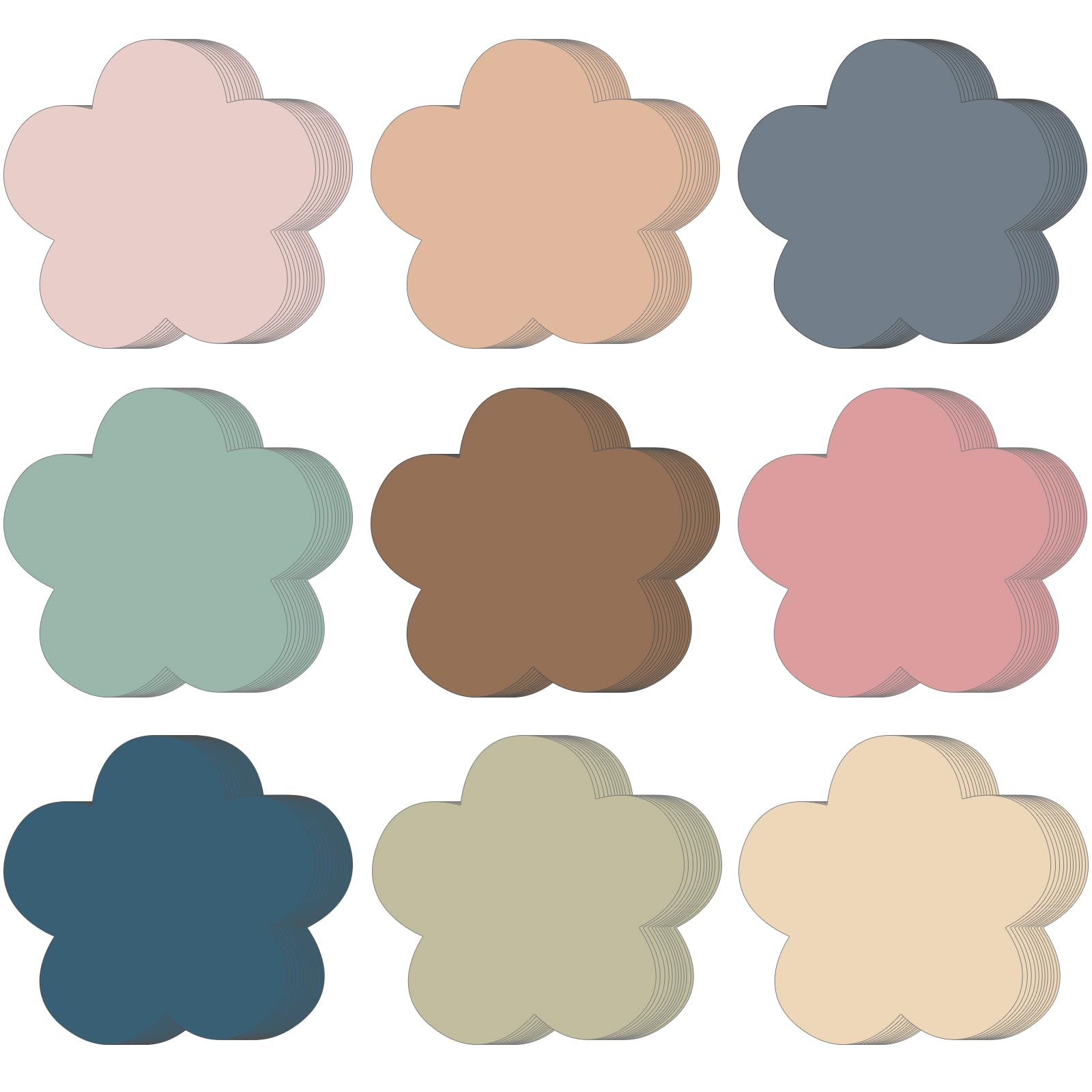 Snapklik.com : 108 Pcs Spring Flower Cutouts For Bulletin Board Boho ...