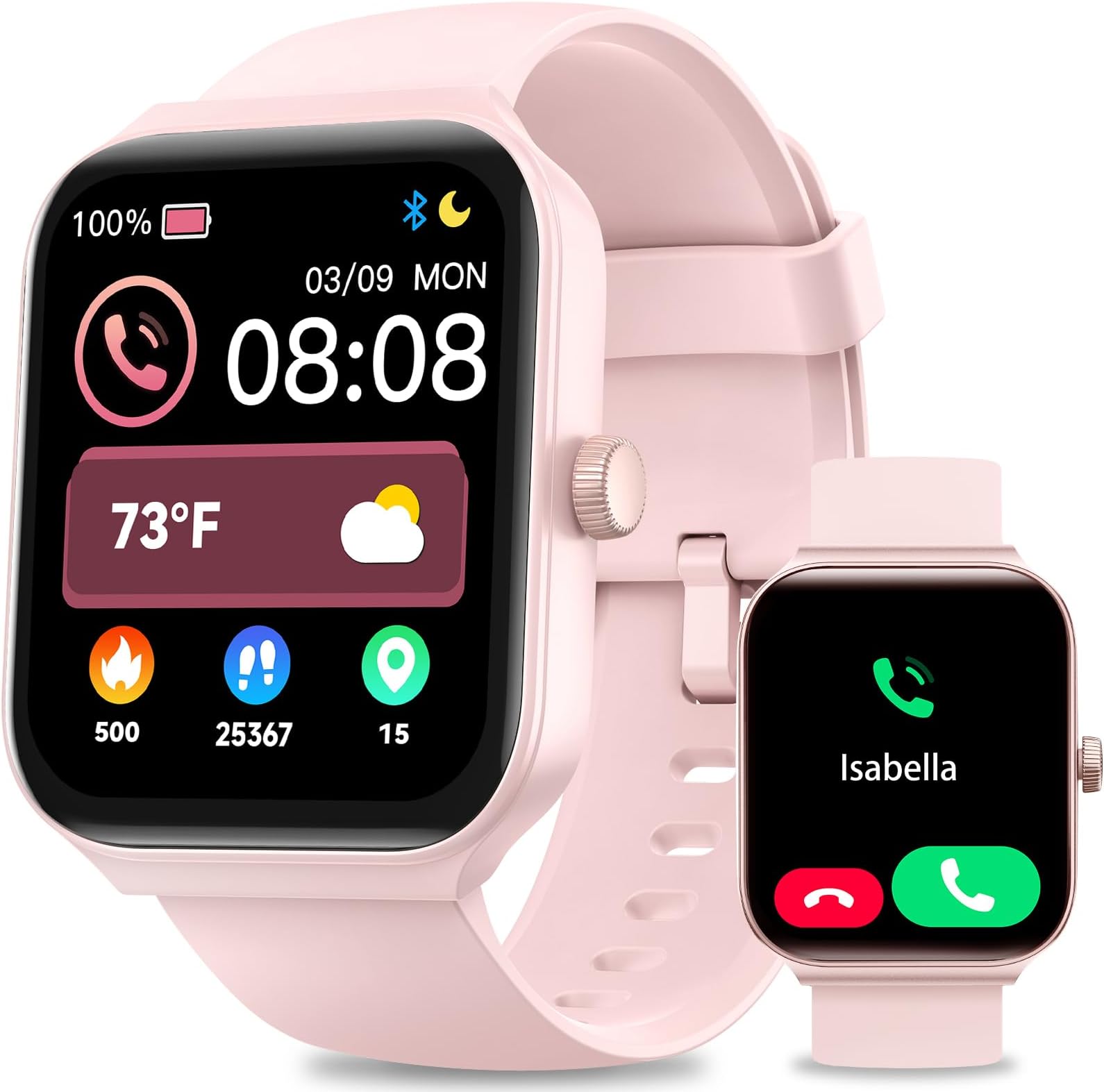Montre Connectée Femme avec Appel, 1,95" Smartwatch avec Alexa, Montre ...