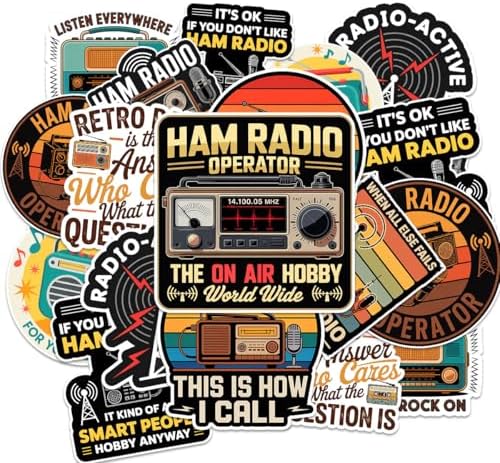 Amazon.com: 12 Pcs Ham Radio Operator Vinyl Sticker Pack, Amateur ...
