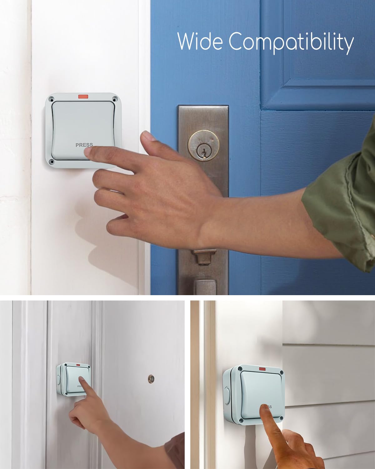 Snapklik.com : Waterproof Wall Push Button Release Switch, Garage Door ...