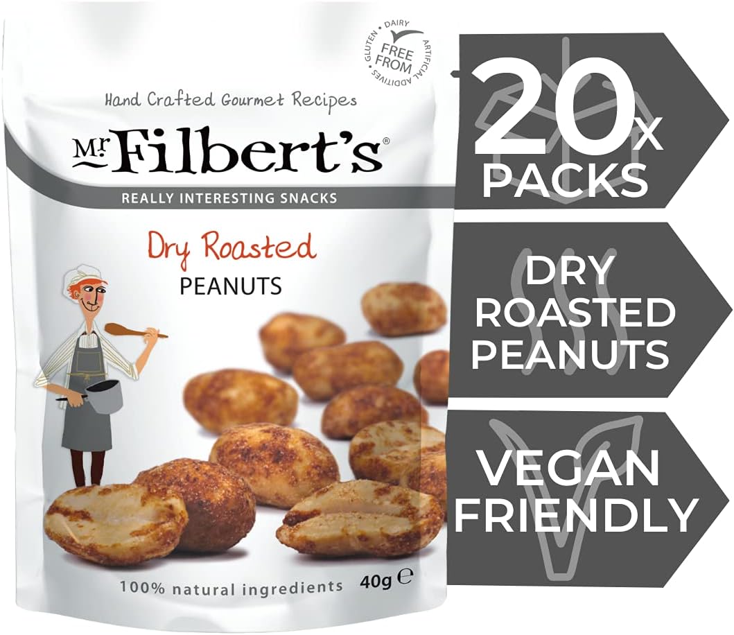 Mr Filbert's Dry Roasted Peanuts 20 x 40g : Amazon.co.uk: Grocery
