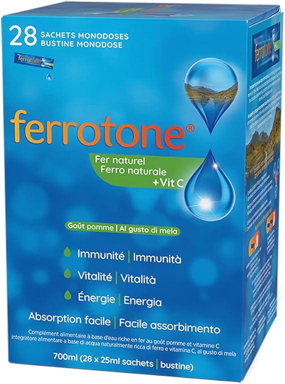 Ferrotone Integratore Alimentare a Base di Acqua Ricca di Ferro - Pacco ...
