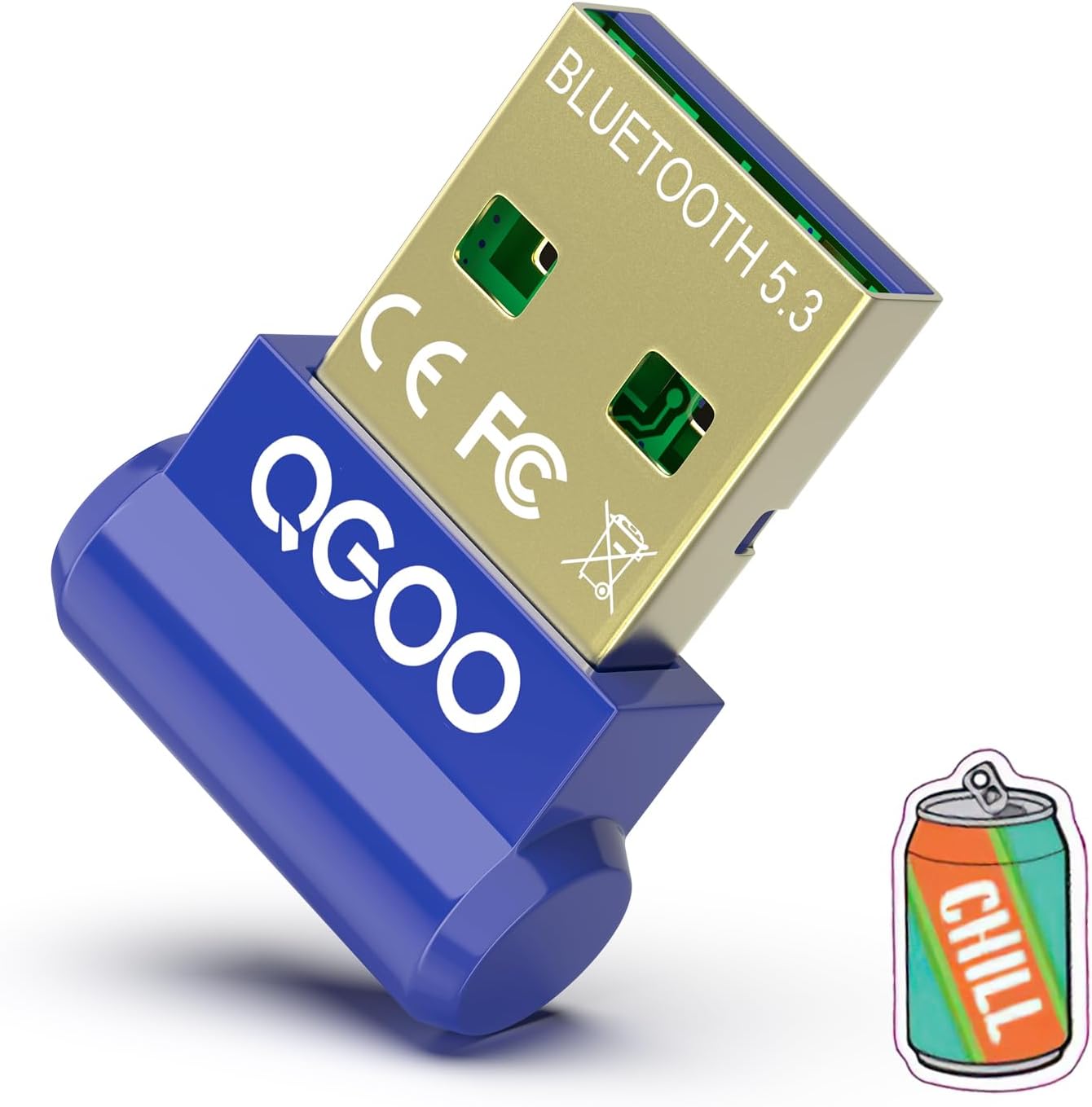 Amazon.com: USB Bluetooth Adapter for PC - QGOO Bluetooth Dongle 5.3 ...