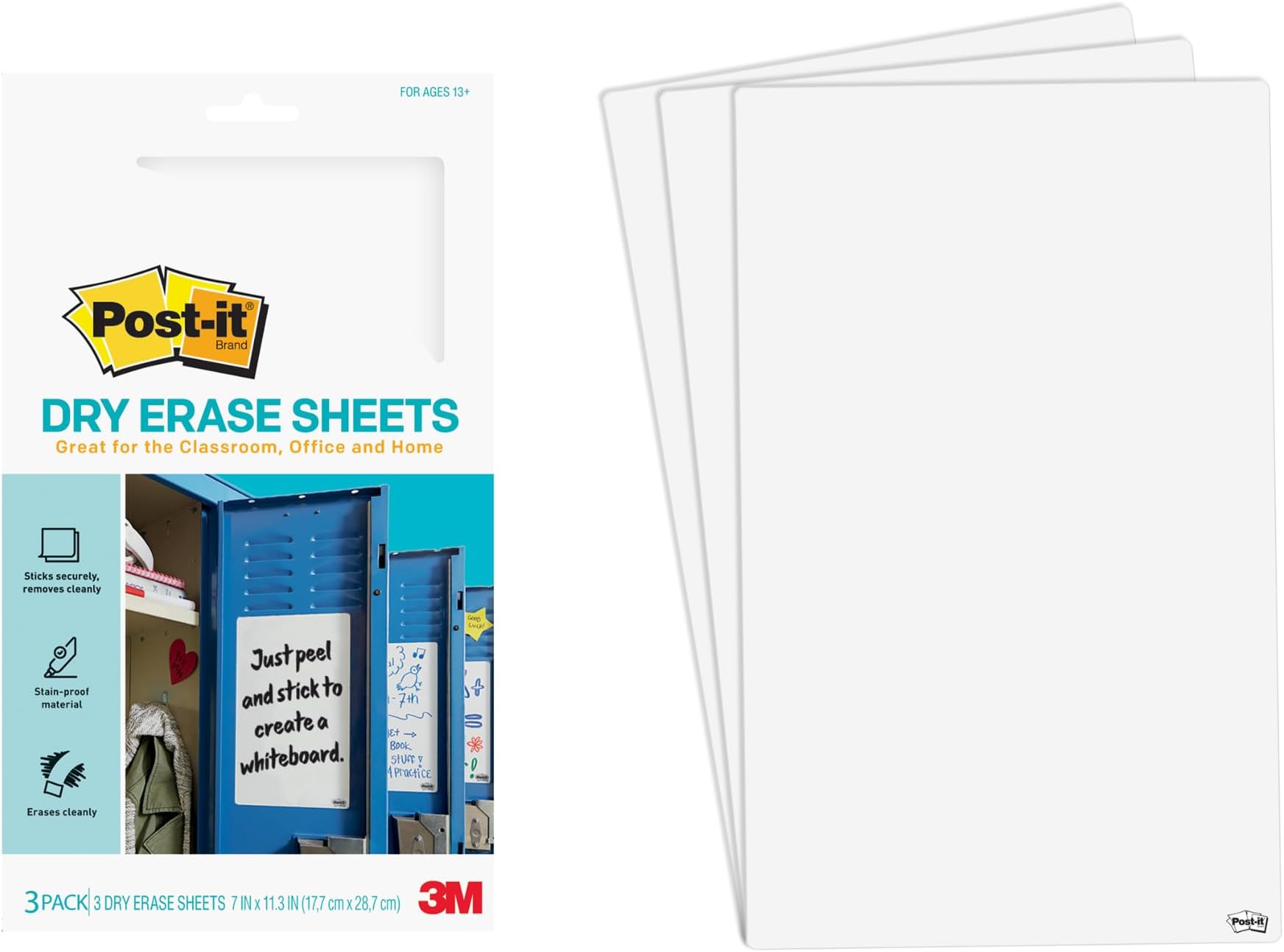Amazon.com : Board Geeks Reusable Sticky Notes 12 Pcs with 2 Markers ...