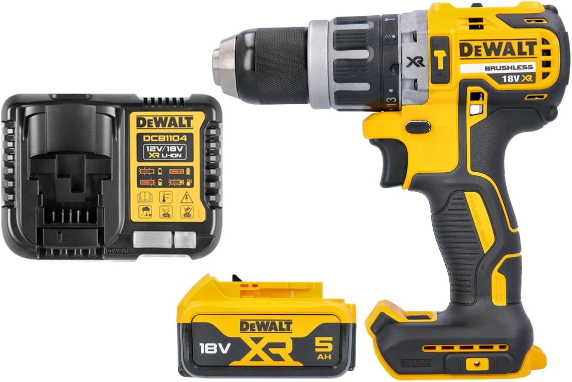 DEWALT DCD796P1-GB XR Brushless Compact Lithium-Ion Combi Drill, 18 V ...