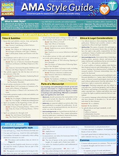 Ama Style Guide (Quick Study Academic) by Inc. BarCharts (2015-12-01 ...