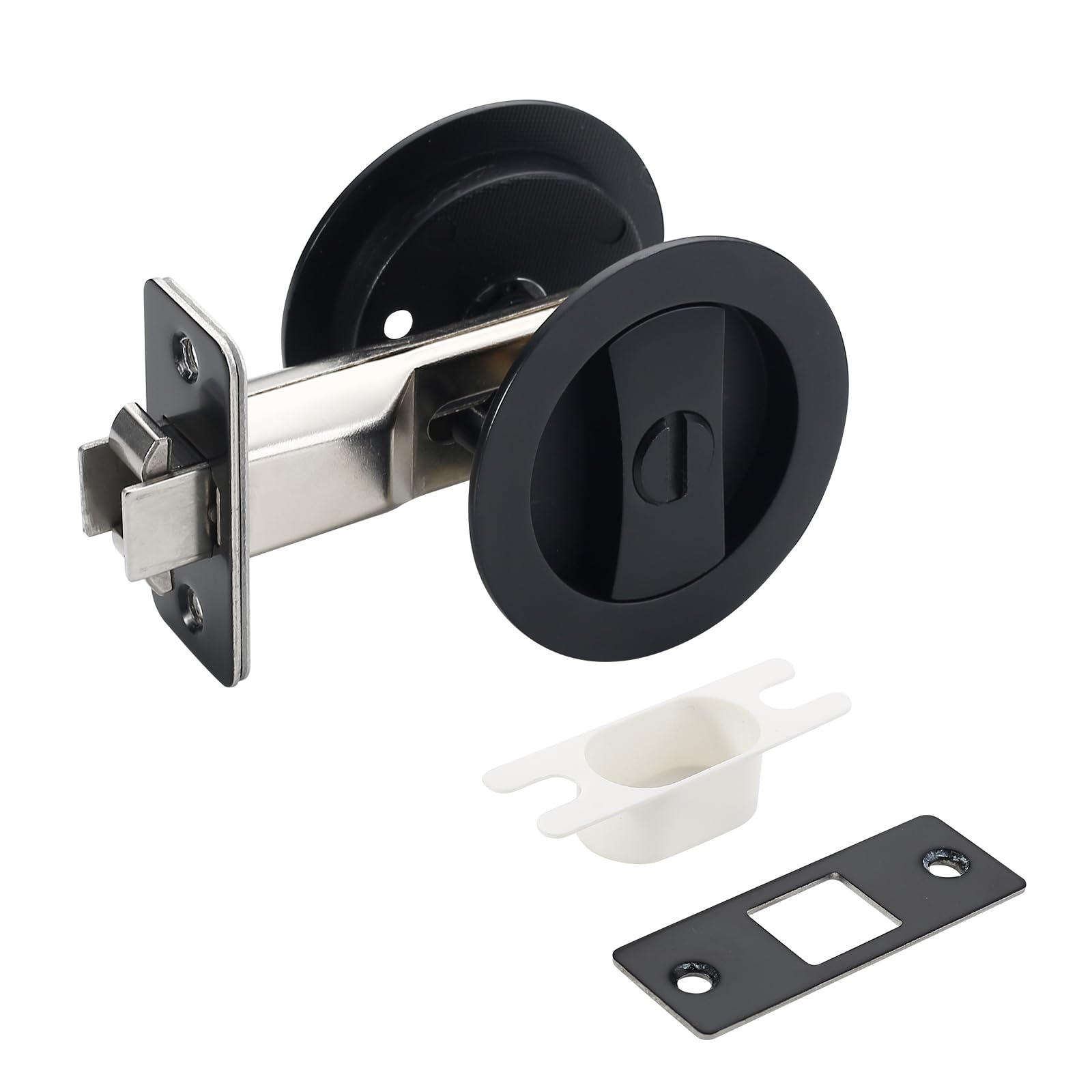 Snapklik.com : Sliding Pocket Door Lock, Matte Black Pocket Door ...