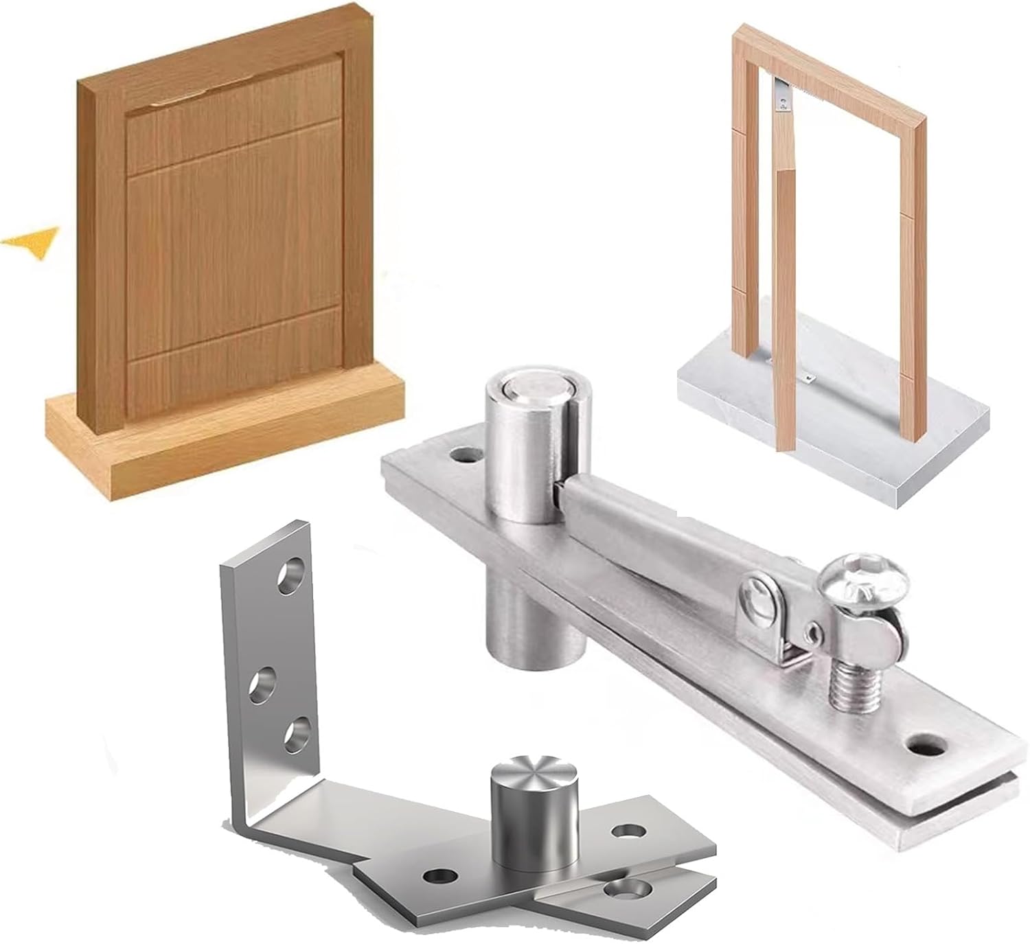 Pivot Hinge,Hidden Door Pivot Hinges for Wood Door,360 Degree Rotation ...