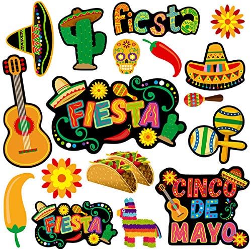 Amazon.com: Let's Fiesta Cutouts Cinco De Mayo Festival Cut-Outs ...