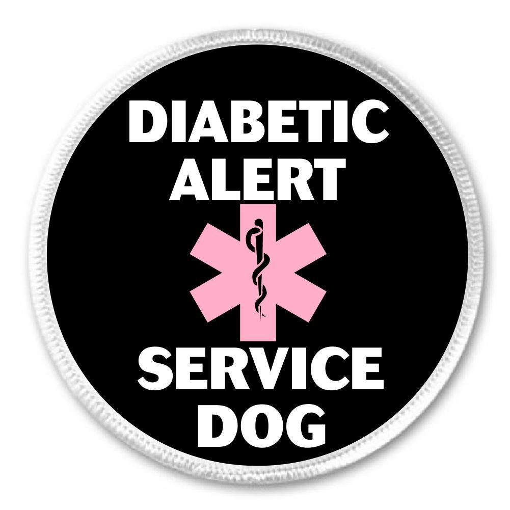 Amazon.com: Diabetic Alert Service Dog (Black & Pink) 3” Sew On Patch ...