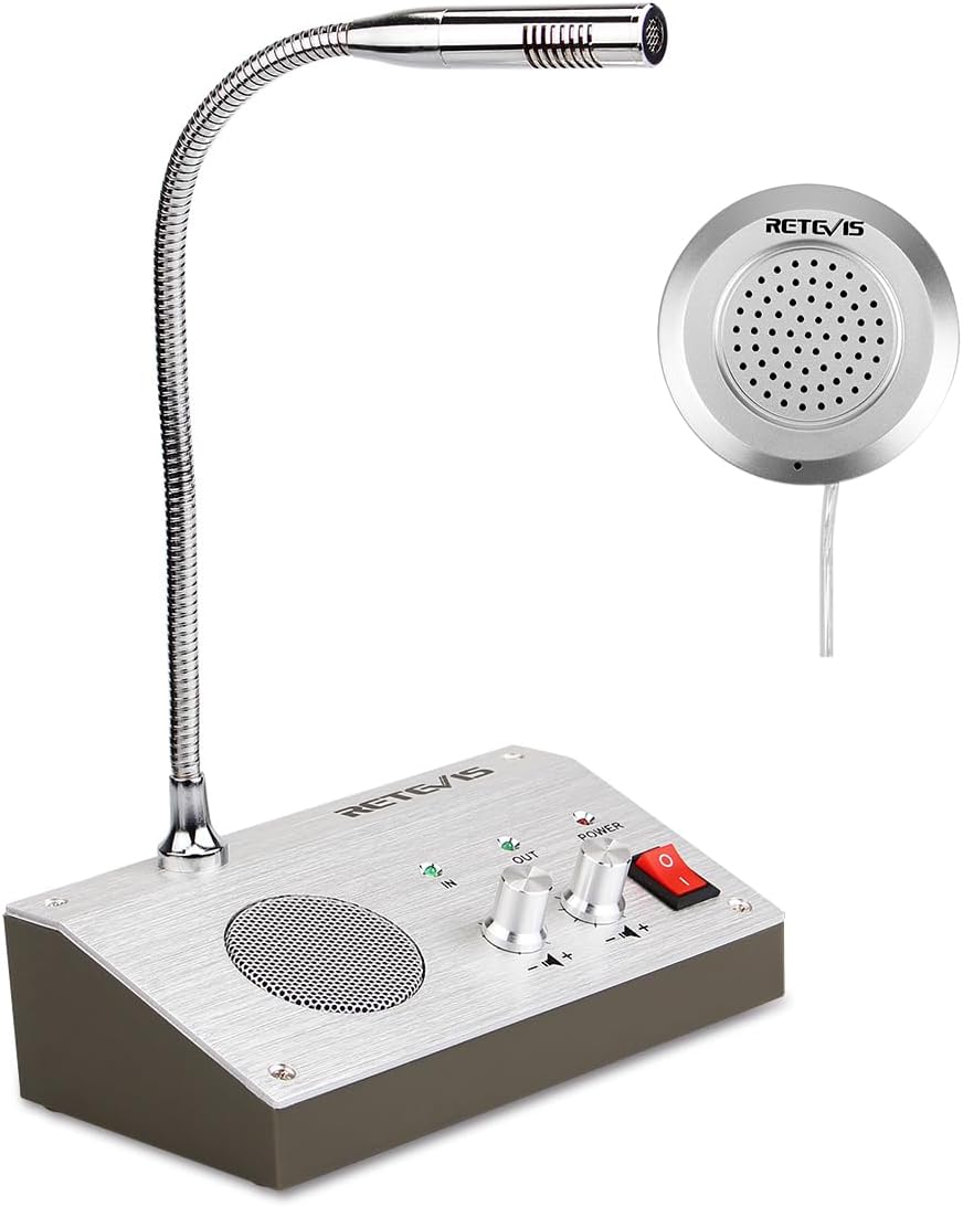 Amazon.com : Retevis RT-9908 Window Speaker,Window Intercom Dual-Way ...