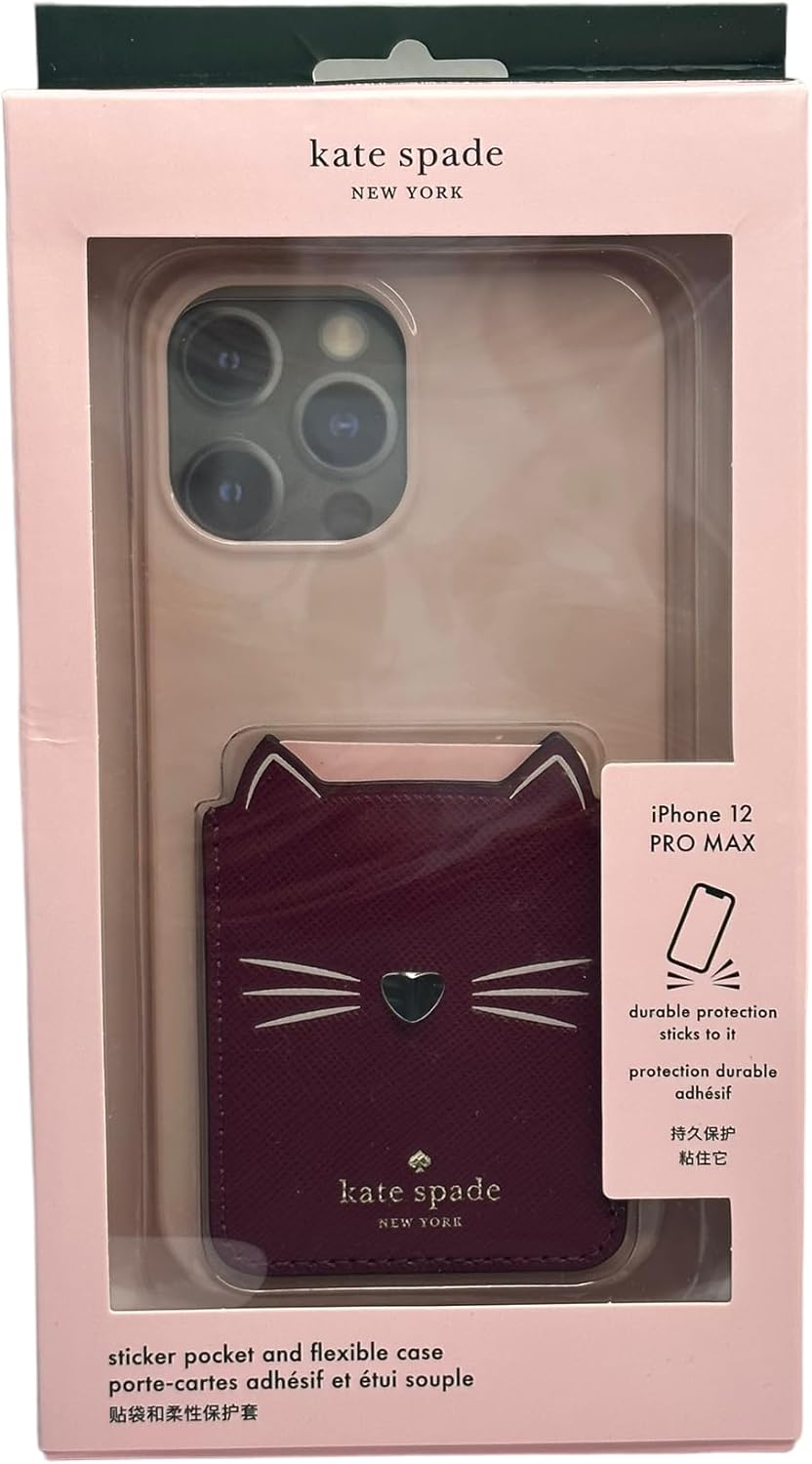 Amazon.com: Kate Spade iPhone 12 PRO MAX Meow Phone Case with Card/ID ...