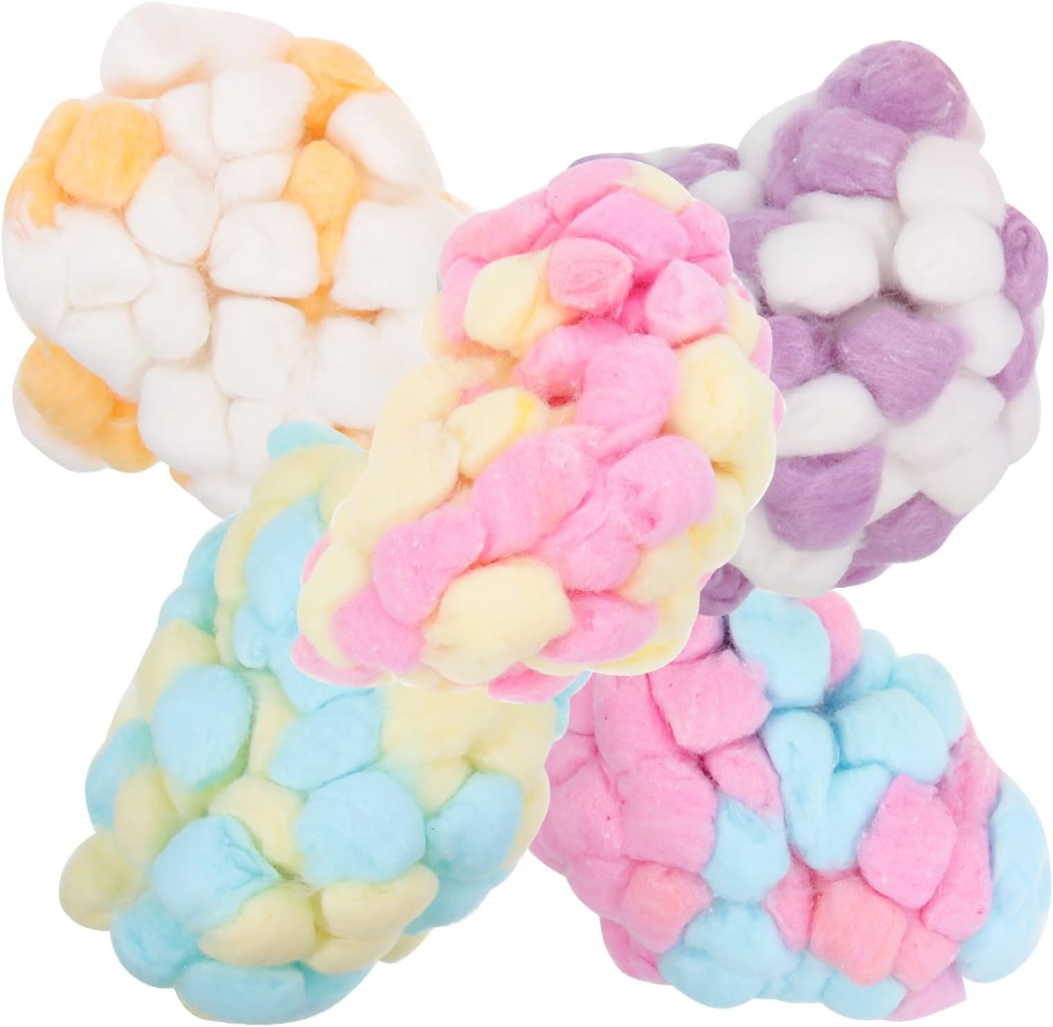 Amazon.com: SEWACC Cotton Balls Bulk Fuzzy Pom-pom Colored Cotton Balls ...